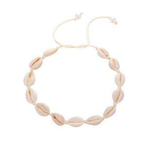 Jewelry | Cowrie Shell Choker Boho White String Necklace Surfer Beach ...